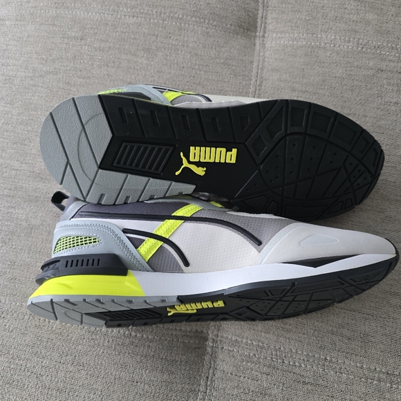 Puma | Shoes | Puma Mirage Tech Neon Yellow And Grey Sz 95 | Poshmark